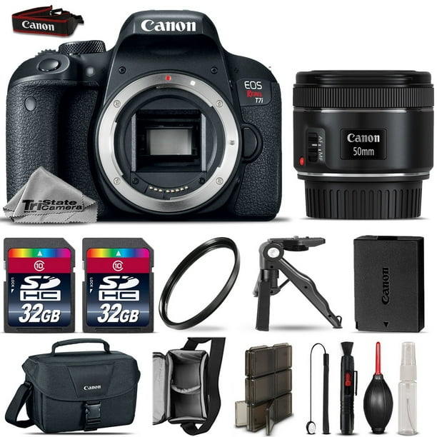 Canon EOS Rebel T7i DSLR Camera 800D + 50mm 1.8 STM + Tripod Grip ...