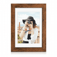 4x6 Picture Frames with White Mat, MDF Wood Photo Frames for Wall Mount ...