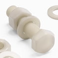 3x Natural Nylon, Hex Head, M24 x 100mm, Plastic Nuts and Bolts ...
