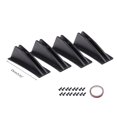 Black Car Modified Rear Bumper Diffuser Spoiler Plastic Rear Bumper Lip ...