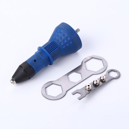 cordless Rivet Gun Electric Rivet Drill Tool Kit Riveter Adapter Insert ...