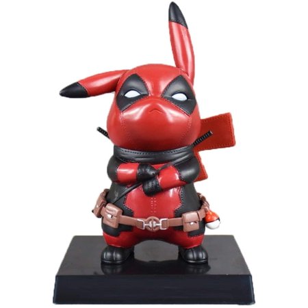 Pikachu Cosplay Deadpool Model Gifts, Anime Pikapool Action Figure Toys ...