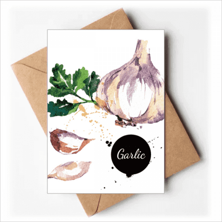 Garlic Vegetable Tasty Healthy Watercolor Greeting Cards You are ...