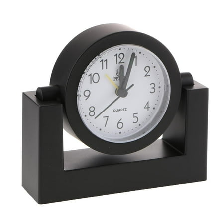 Desktop Swivel Clock For Desk Shelf Tabletop Black Frame Home Office ...