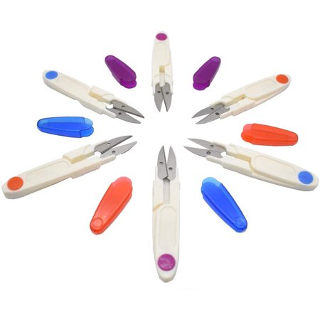 6 Pack Yarn Scissors Thread Cutters U Shape for DIY Projects Random ...