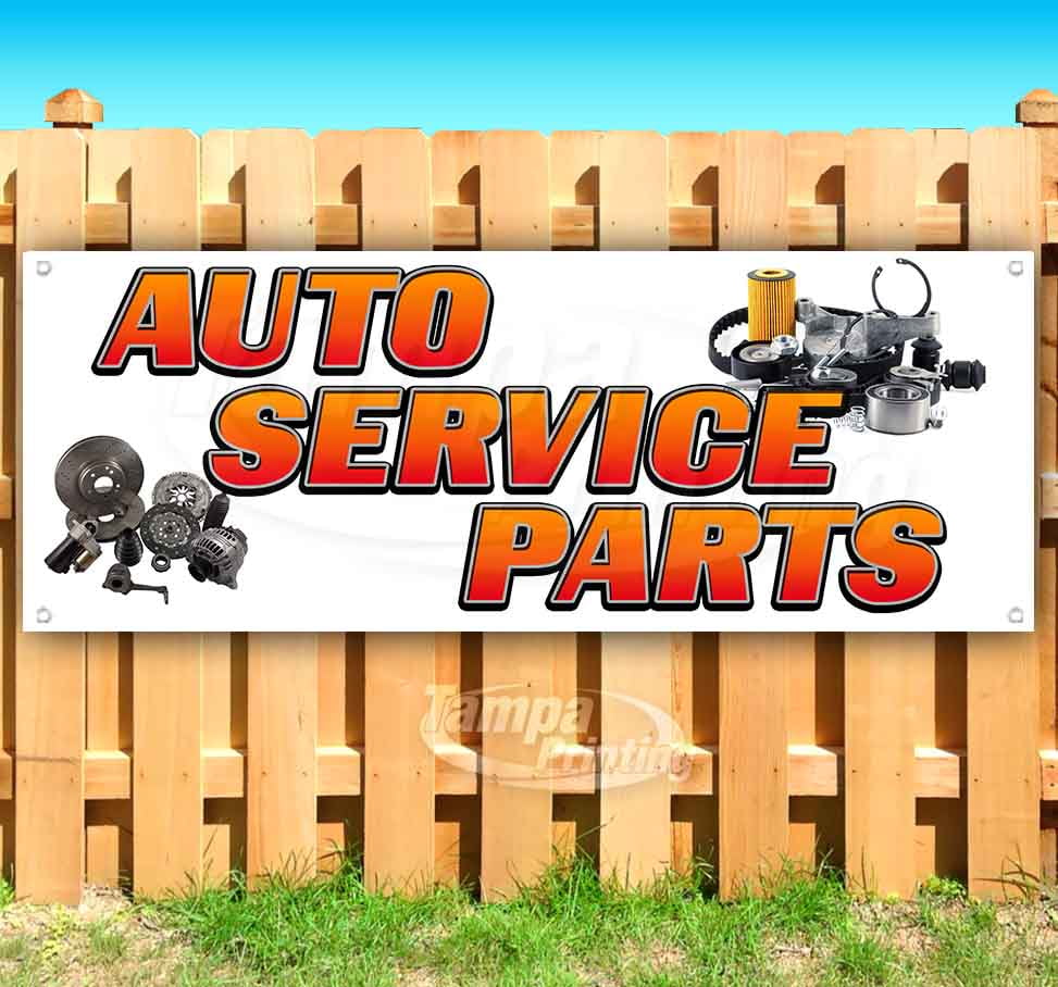 Auto Service Parts 13 oz Vinyl Banner With Metal Grommets - Walmart.com