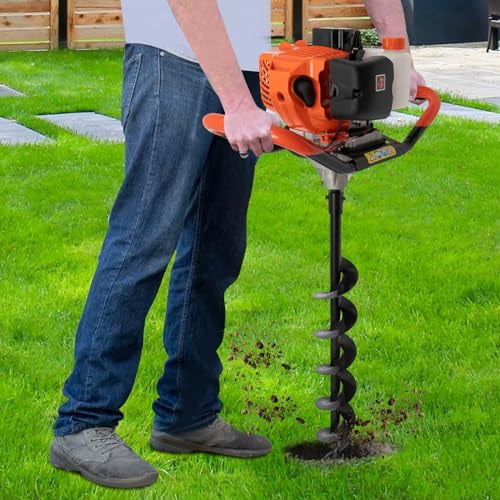 Jiffy Model 30, 52cc Gas Ice Auger with Powered Blades, 10-inch Steel ...