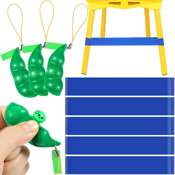 6 Pieces Stretchy Chair Bands for Kids with Fidgety Feet and 3 Pieces ...