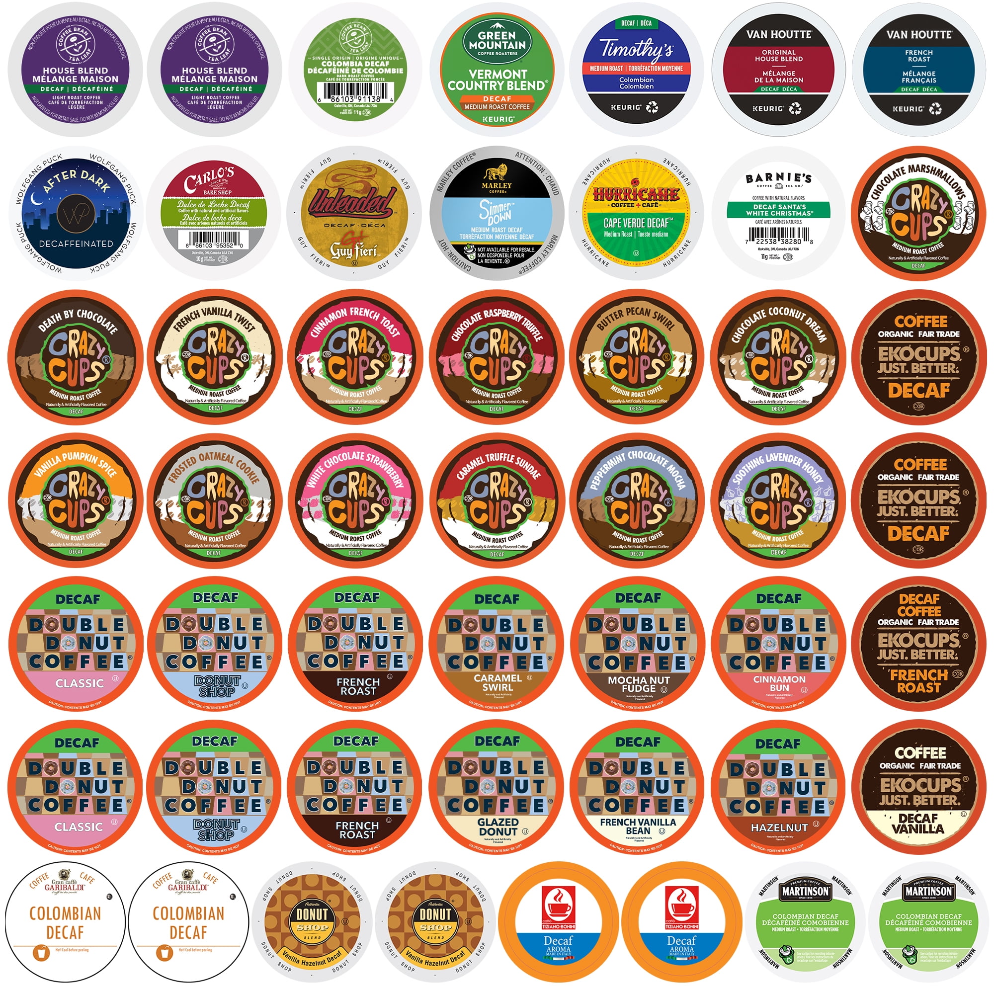 Perfect sampler variety Pack Decaf Coffee Single Serve Cups for Keurig ...