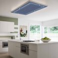 2 Pcs Navy Blue Farmhouse Fluorescent Light Covers Linen Texture ...