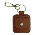 Mini Coin Holder Keychain, Elegant Leather Double Transparent Display ...
