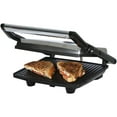 Brentwood Select Panini Press, 1,000W Compact Sandwich Maker, Stainless ...