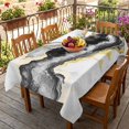 Black Gold Marble Texture Table Cloth 52x70in, Waterproof Rectangle ...