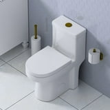HOROW Compact 1.28GPF Dual Flush One Piece Toilet with Seat - Efficient ...