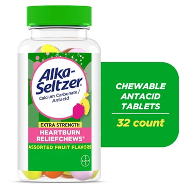 Alka-Seltzer Heartburn Relief Antacid Gum, Cool Mint, 16 Count ...