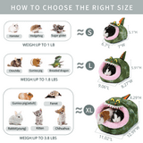 JanYoo Rabbit Rat Hideout Bed Hut Rat Accessories Cube Igloo House ...