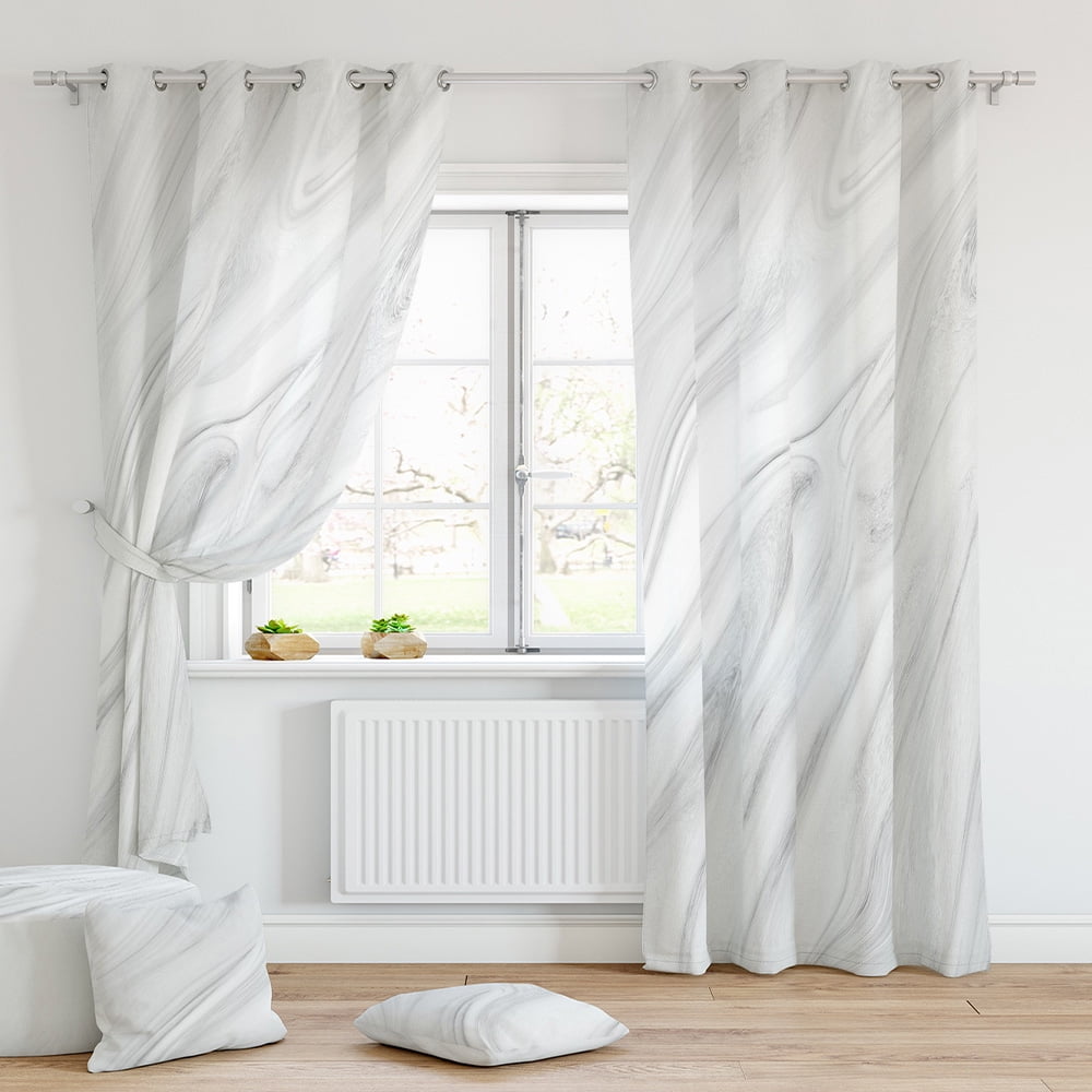 MAWCLOS Drapes UV Protection Curtains Energy Efficient 2Pcs Privacy ...