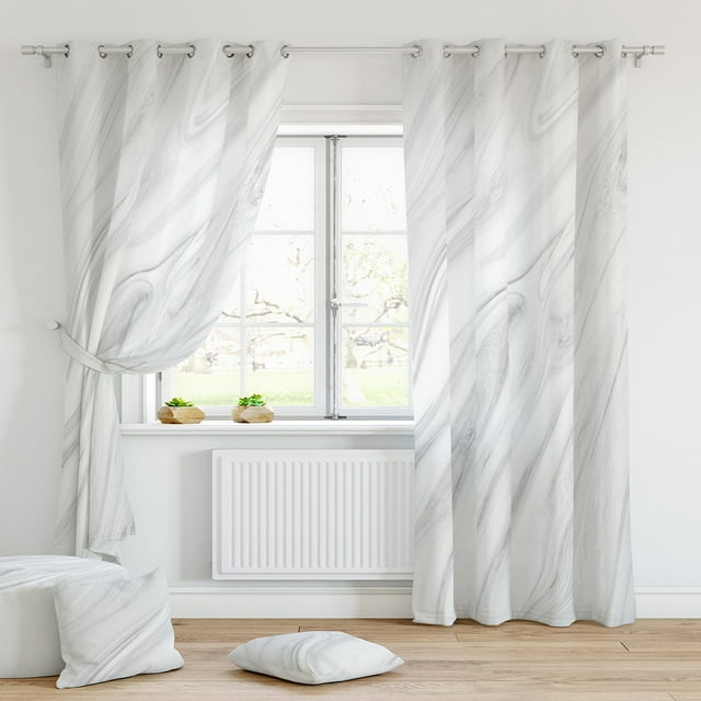 MAWCLOS Drapes UV Protection Curtains Energy Efficient 2Pcs Privacy ...