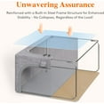Clothes Storage Bins with Metal Frame 3 Pack, Fabric Stackable Storage ...