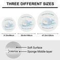 Sleepy Cartoon Whale Round Kids Area Rug, Soft Padded Non‑Slip Circular ...