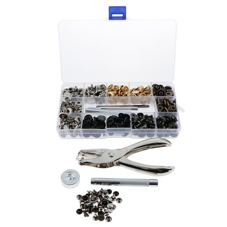 146 Set Snap Fasteners Leather Rivets, Snap Buttons Press Studs, Rivet ...