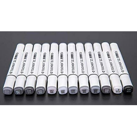 12 Color Cool Gray Marker Warm Gray Marker Set Dual Tips Alcohol Based ...