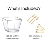 Acrylic Fruit Favor Cups w/Mini Plastic Forks or Spoons - Walmart.com