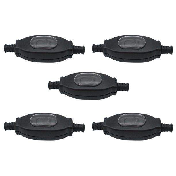 5X 3A 250V 8mm Waterproof in Line Switch Cord Switch IP65 Round Wire ...