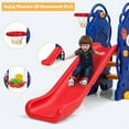 Gymax 3 in 1 Indoor/Outdoor Toddler Climber, Swing Set & Slide Playset ...