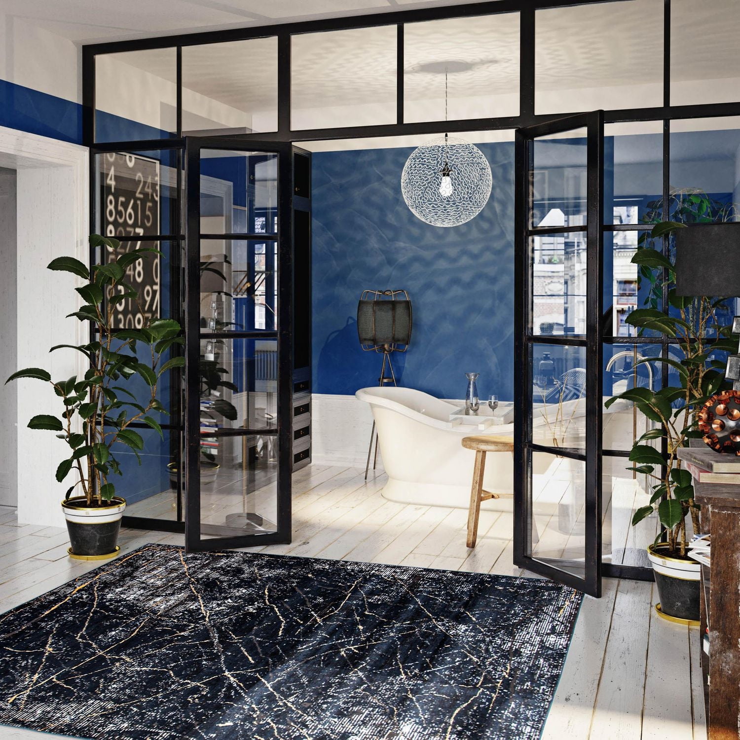 Click here for Ecarpet Marble Textured Area Rug  Contemporary Car... prices