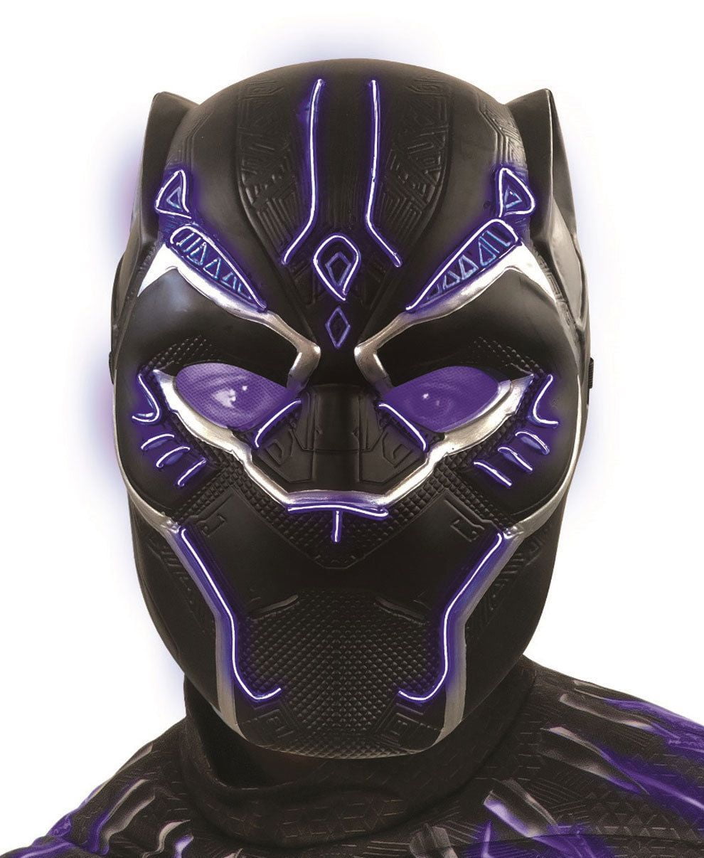 Marvel Avengers Black Panther Child Light-Up Mask Cosplay Costume ...