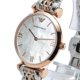 Emporio Armani Women's Retro Mother of Pearl Two-Tone Stainless Steel ...