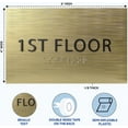 ADA CENTRAL SIGNS - 6" X4" 1st Floor Sign - ADA Compliant Tactile ...
