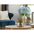 20" Artificial Light Blue Hydrangea Flowers 4-pack Faux Latex Real ...