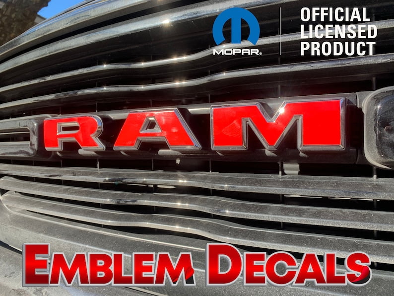 RAM 1500 BIGHORN DT Grill Emblem Decals 2019 2020 2021 2022 2023 ...