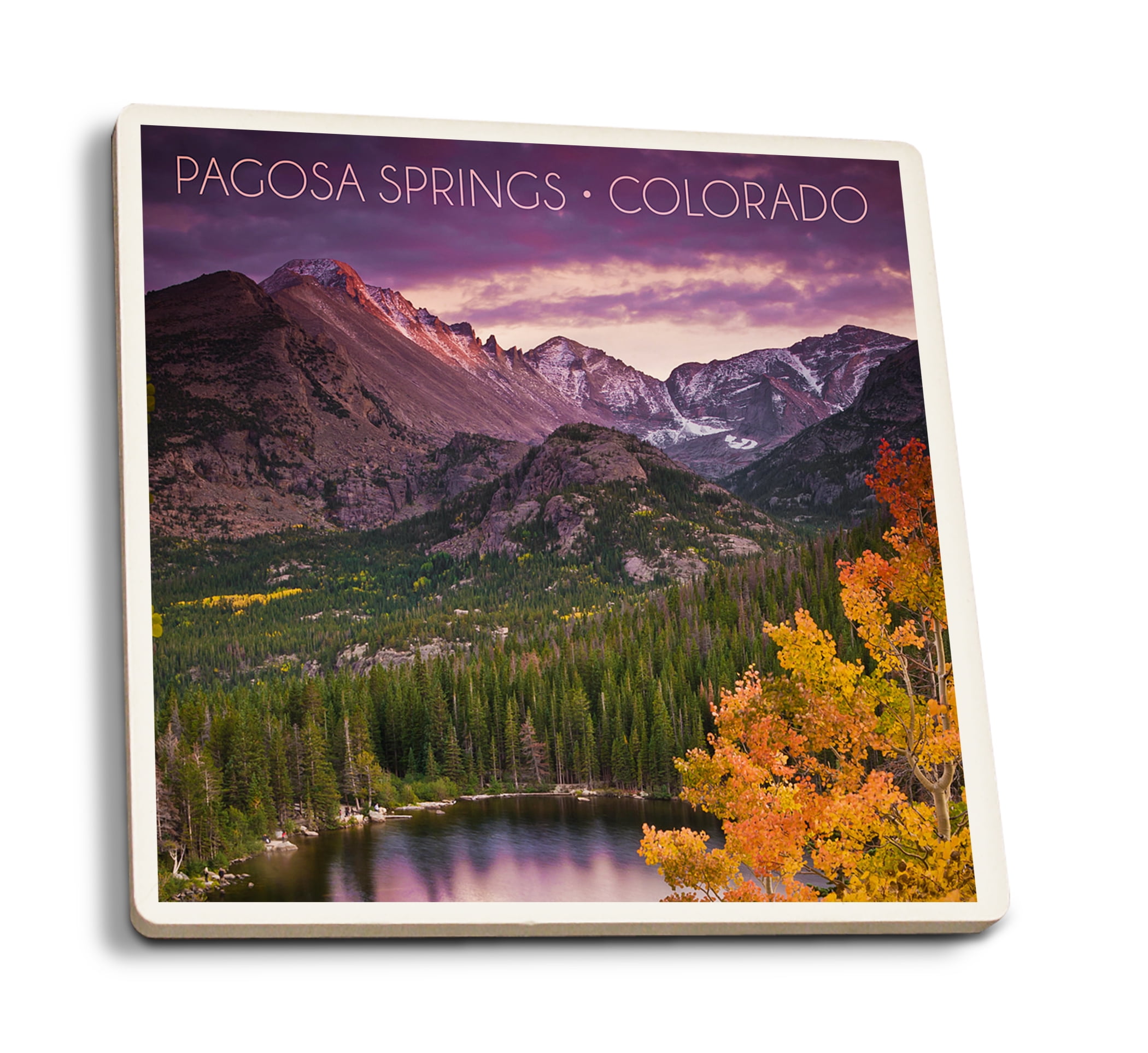 Pagosa Springs, Colorado, Purple Sky and Lake (Absorbent Ceramic ...