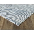 Abani Vista Collection Modern 3' x 5' Blue and White Modern Wave Area ...