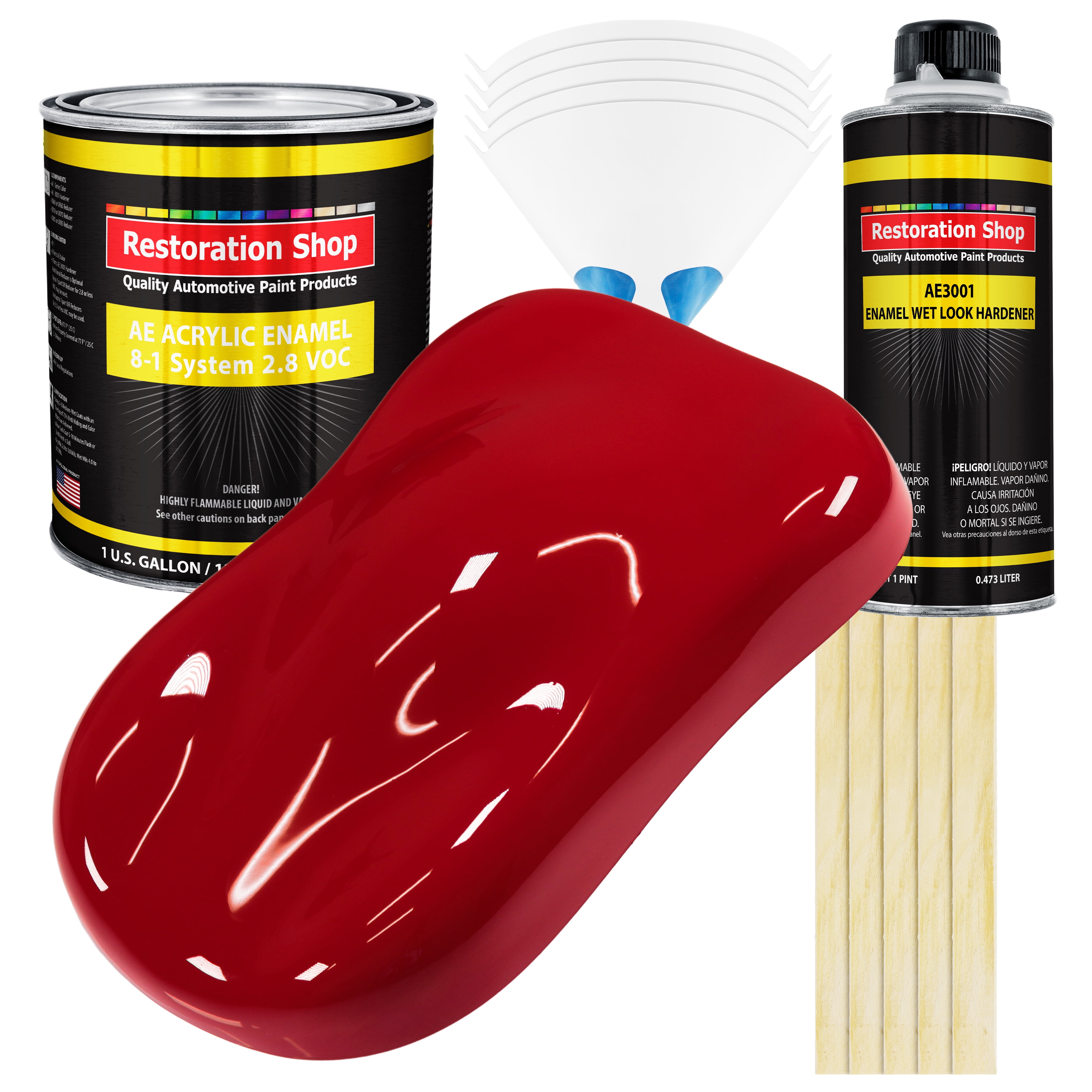 Restoration Shop - Quarter Mile Red Acrylic Enamel Auto Paint, Complete ...