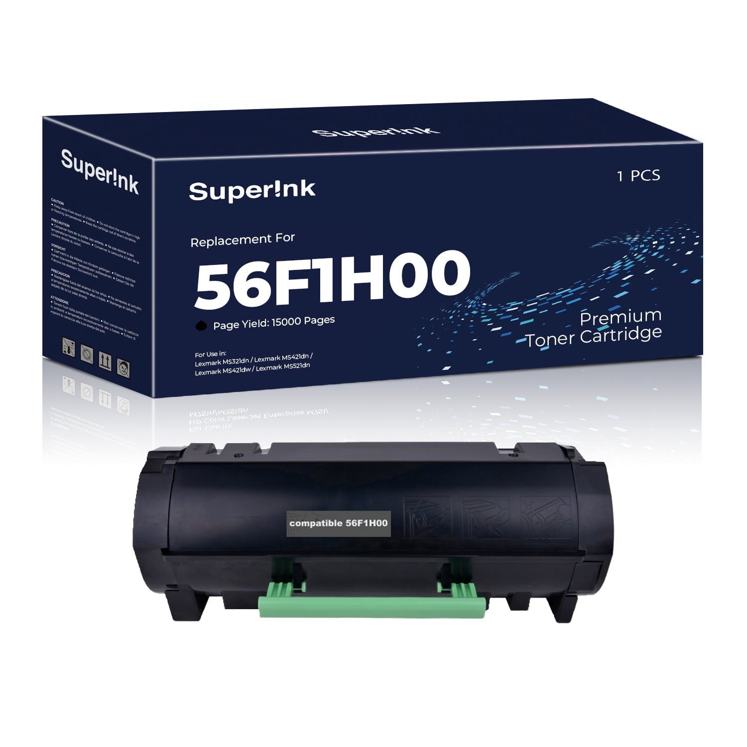 Click here for Zoomtoner Compatible Lexmark 56f1h00 Black Toner C... prices