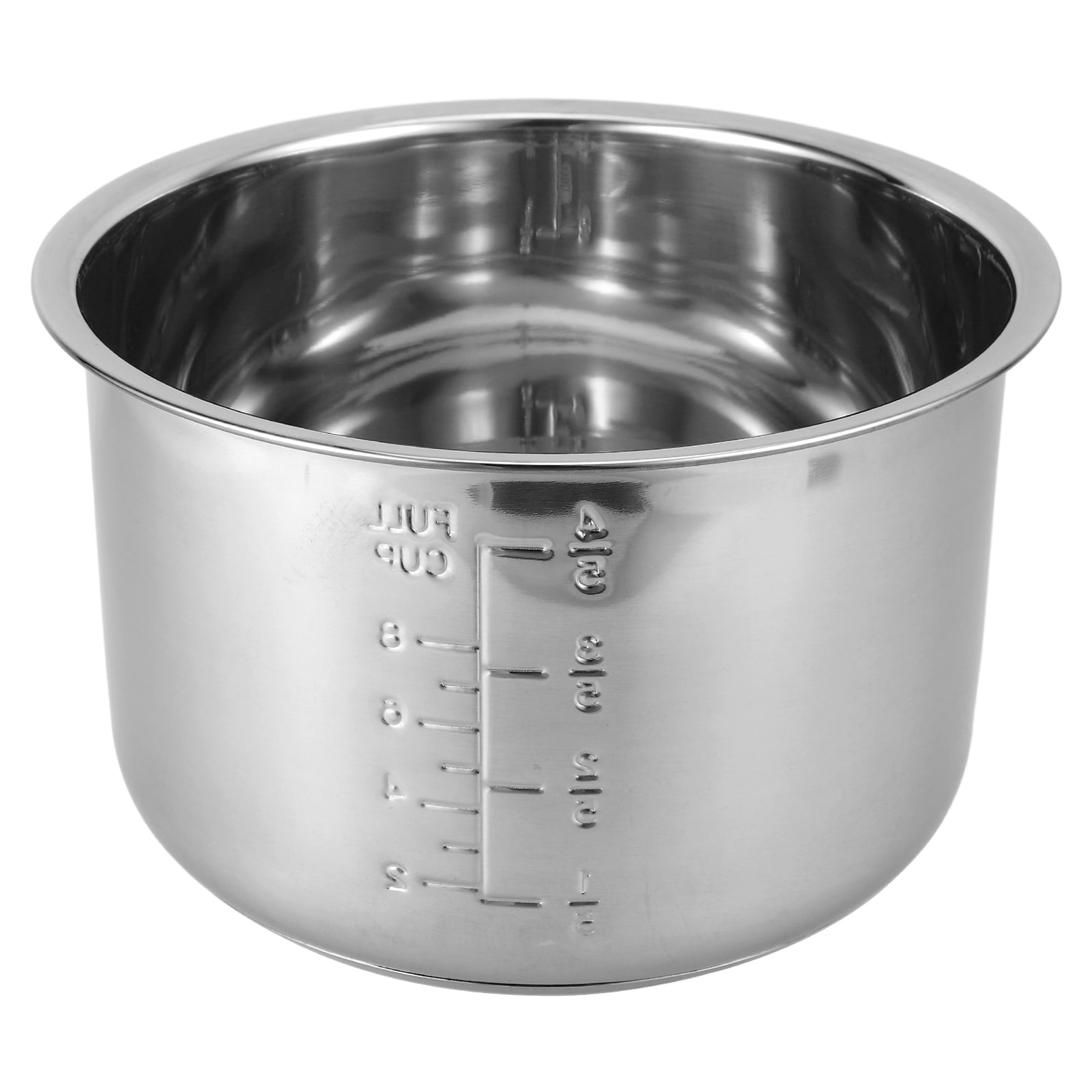 Etereauty Rice Cooker Liner Electric Cooker Inner Pot Stainless Steel Cooker Pot Rice Cooker Accessory 22.00x22.00x13.20cm