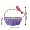 HOARBOEG Rabbit Decorative Storage Baskets, Purple Plastic Woven Easter ...