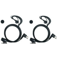 2 Pin Advanced D Shape Clip-Ear Ptt Headset Earpiece Mic 2 Way Radios ...