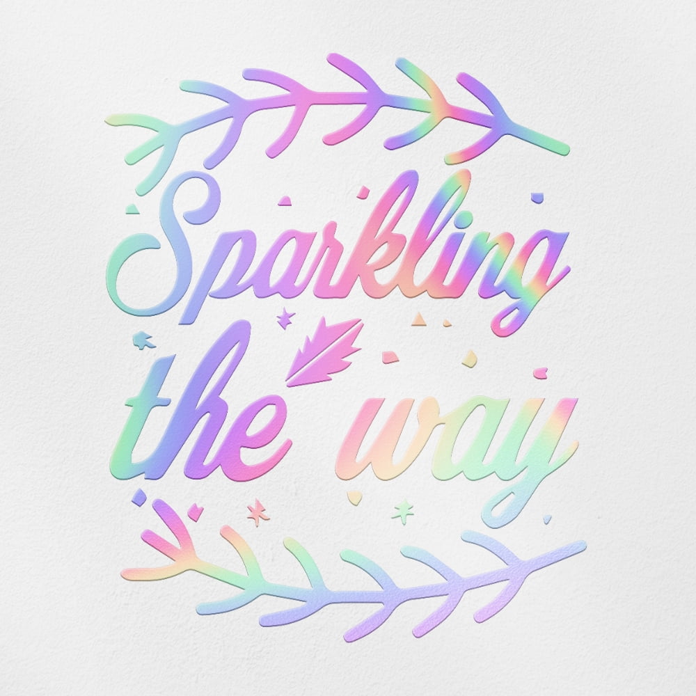 Transparent Decal Stickers Of Sparkling The Way (Hologram) Premium ...