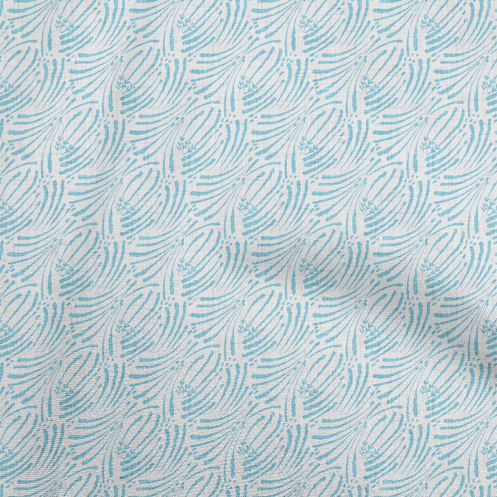 oneOone Viscose Chiffon Baby Blue Fabric Abstract Fabric For Sewing ...