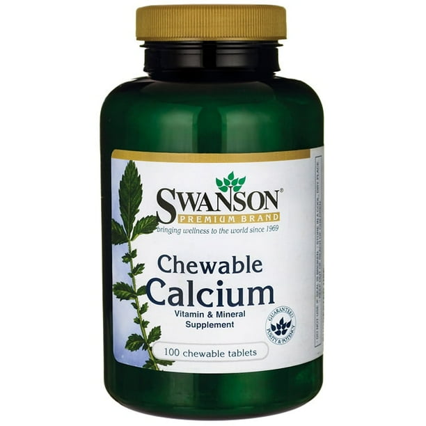 Swanson Chewable Calcium 500 mg 100 Chewable Tablets - Walmart.com ...