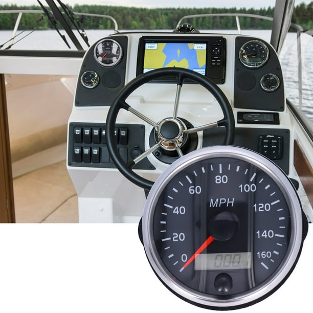 MPH Speedometer,3.3in 12V/24V Speedometer 160MPH Car Instrument Speed ...