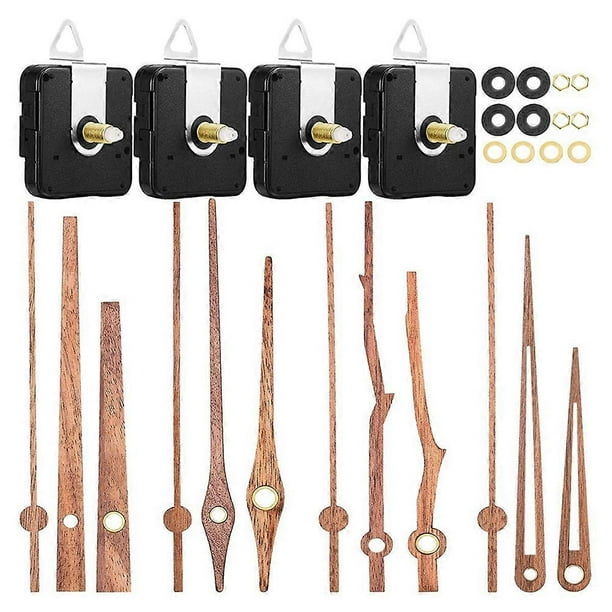 4 Pcs Quartz Clock Movement with 3 Types of Walnut for Clock Repair ...
