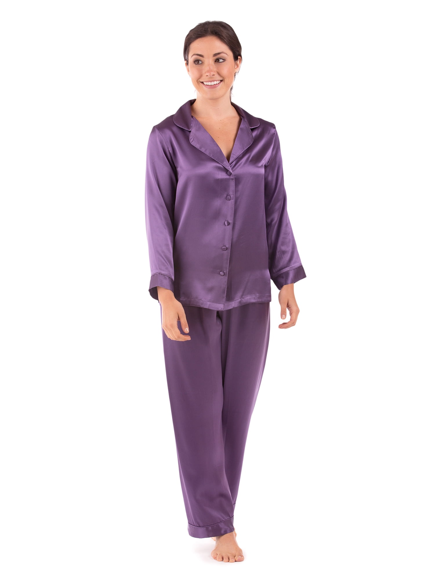 TexereSilk Women's Luxury Silk Pajama Set - Beautiful Sleepwear Gift ...