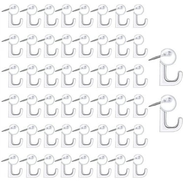 Uxcell Push Pin Hooks Plastic Head Wall Thumb Tack Hanging Nails, Black ...