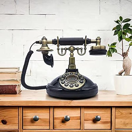 Antique Phone-Viscount Pushbutton Telephone with Metal Handset for Home ...